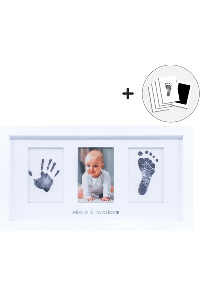Fufizu Yenidoğan Bebek El ve Ayak Izi Fotoğraf Çerçevesi Seti - Mürekkepsiz Baskı Kiti ile Birlikte Fufizu Yenidoğan Bebek El ve Ayak Izi Fotoğraf Çerçevesi Seti - Mürekkepsiz Baskı Kiti ile Birlikte