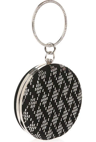 Gönülden Işlemeler Tel Kırma Yuvarlak Çanta