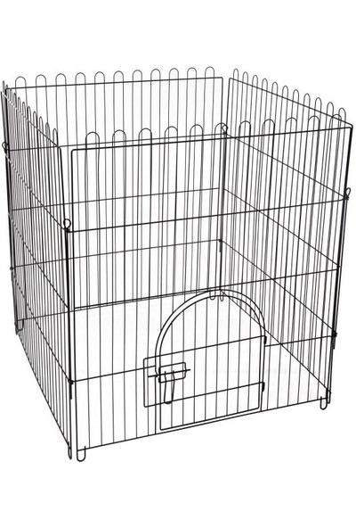 Doglife K2-1 Doglife Köpek Oyun Çiti Kapılı 84X95 cm 4 Parça Siyah Renk