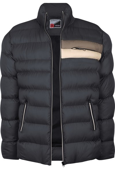Dewberry M8650 Dewberry Erkek Puffer Mont-Siyah