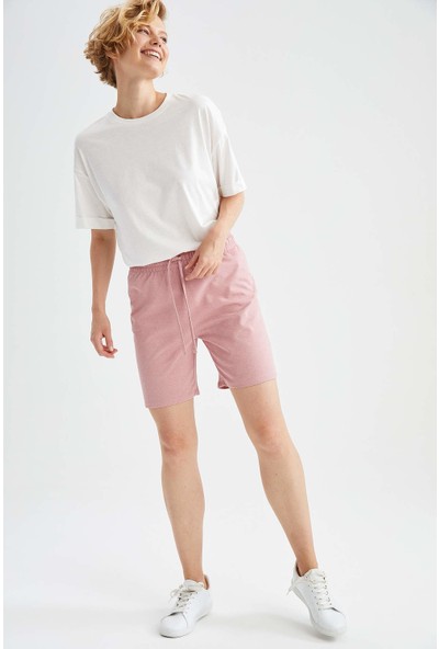 DeFacto Regular Fit Geri Dönüşümlü İnce Sweatshirt Kumaşı Bermuda Şort U4570AZ21HS