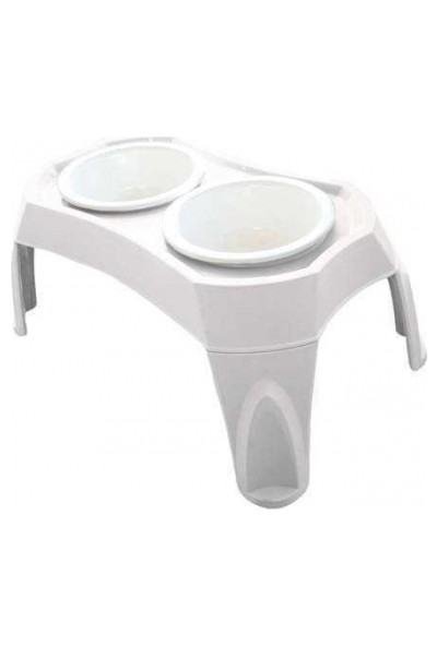 M-Pets Portatif Ayaklı Kedi Köpek Mama Kabı Ikili Set 500 ml