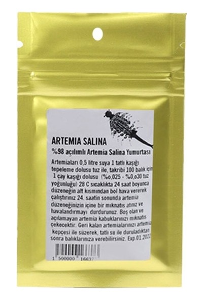 Inve Artemia Yumurtası 10 Gr. Paket (Kabukları Mıknatısa Gelir) Inve Artemia Yumurtası 10 Gr. Paket (Kabukları Mıknatısa Gelir)