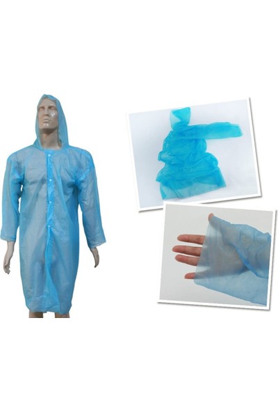 Loggia Tek Kullanımlık Yağmurluk Kapişonlu Şeffaf Çıtçıtlı Yağmurluk Loggia Tek Kullanımlık Yağmurluk Kapişonlu Şeffaf Çıtçıtlı Yağmurluk