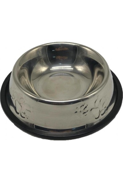 Bayraktar Evcil 202498-ALLY Paws Pati Desenli Kedi ve Köpek Mama ve Su Kabı 8 Oz