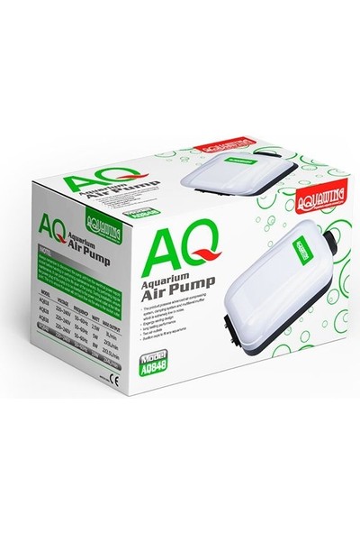 Aquawing AQ848-AQUAWING Çift Çıkışlı Akvaryum Hava Motoru 10W 2X4L/M