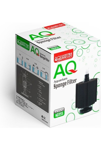 Aquawing AQ355-AQUAWING Akvaryum Üretim Pipo Filtre 14X12 cm