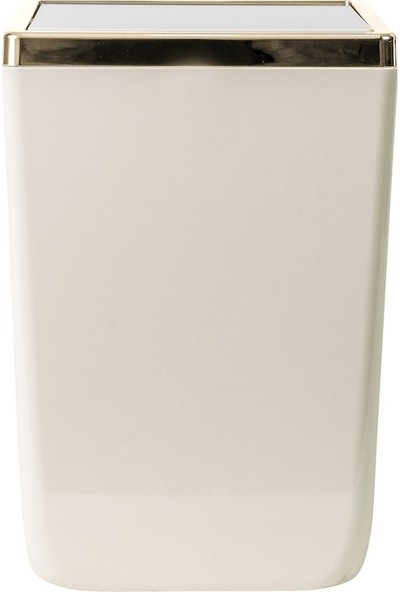 Primanova Toskana Çöp Kovası Bej-Altın Çerçeveli