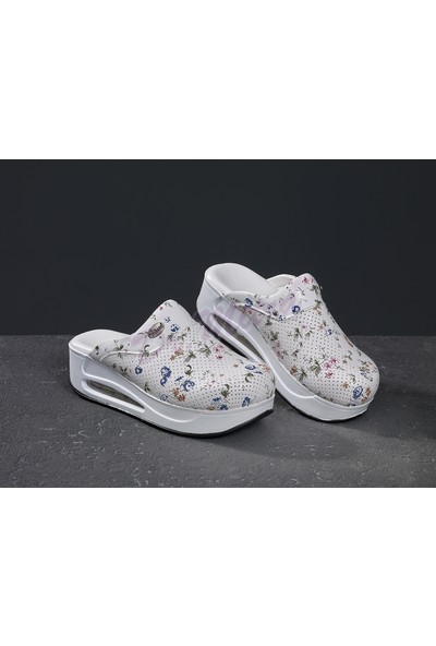 Dr. Mitra 909 Beyaz Çiçek Air Max Sabo Terlik Dr. Mitra 909 Beyaz Çiçek Air Max Sabo Terlik