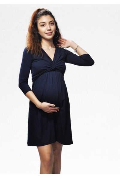 Merliyn Bağcıklı Hamile Elbise MR-149