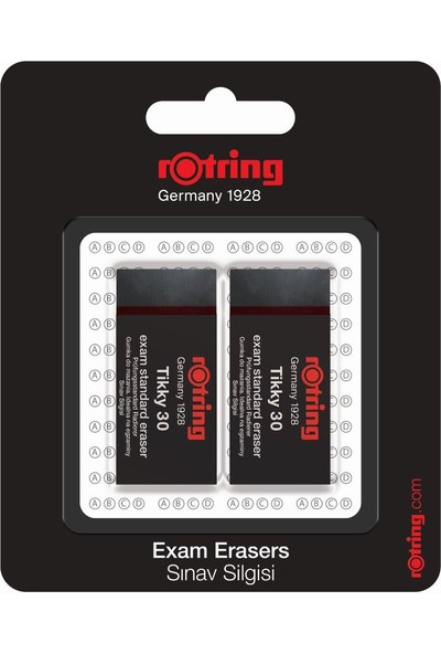 Rotring Sınav Silgisi Tikky 30 2'li Blister Rotring Sınav Silgisi Tikky 30 2'li Blister