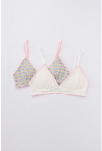 Penti Çok Renkli My First Sütyen Stripe Printed 2li