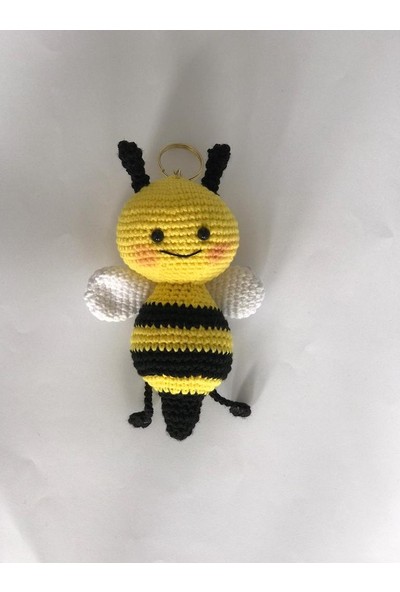 Oyuncak Park Maskot Sevimli Arı Anahtarlık Amigurumi Organik Oyuncak