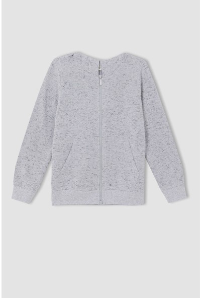 DeFacto Erkek Çocuk Kapüşonlu İçi Yumuşak Tüylü Sweat Hırka U5813A621Au