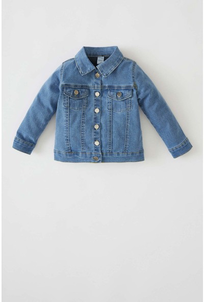 Defacto Kız Bebek Jean Ceket V4857A221AU