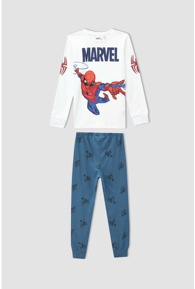 Defacto Erkek Çocuk Spider Man Lisanslı Uzun Kollu Pijama Takım V4664A621AU Defacto Erkek Çocuk Spider Man Lisanslı Uzun Kollu Pijama Takım V4664A621AU