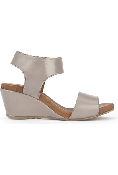 Ziya Deri Kadın Sandalet 11176 7016 Kum