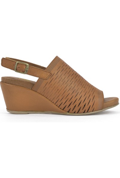 Ziya Deri Kadın Sandalet 11176 7017 Taba