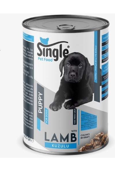 Single Yavru Köpek Konservesi Kuzu Etli 400 gr