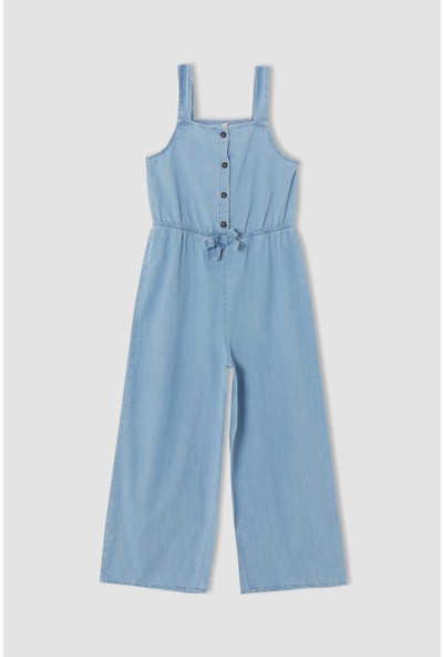 DeFacto Kız Çocuk Regular Fit Geniş Paça Jean Tulum V6423A621HS DeFacto Kız Çocuk Regular Fit Geniş Paça Jean Tulum V6423A621HS