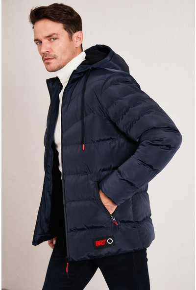 Buratti Slim Fit Peluş Astarlı Kapüşonlu Şişme Mont Erkek MONT 5761040