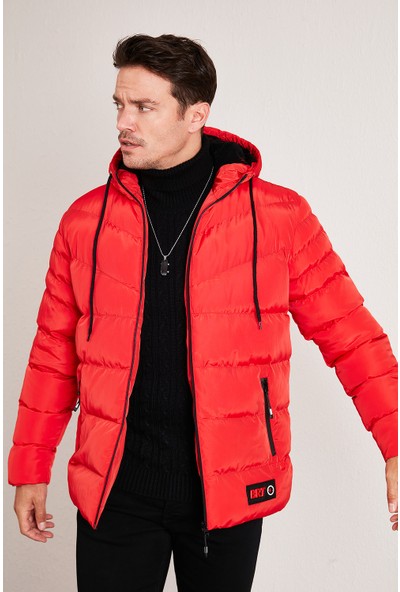 Buratti Slim Fit Peluş Astarlı Kapüşonlu Şişme Mont Erkek MONT 5761040