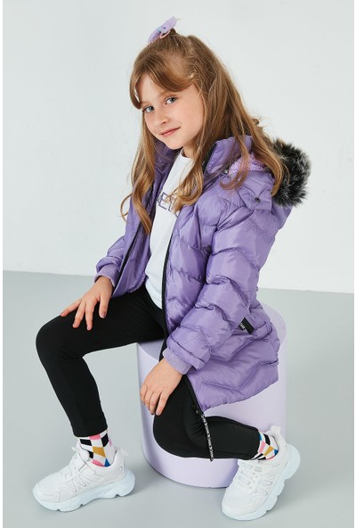 Lela Yakası Suni Kürklü Kapüşonlu Şişme Mont Kız Çocuk MONT 5766041 Lela Yakası Suni Kürklü Kapüşonlu Şişme Mont Kız Çocuk MONT 5766041