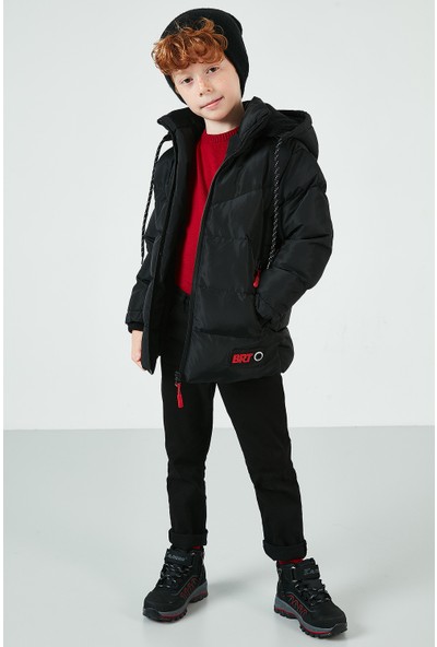 Lela İçi Peluş Astarlı Çıkarılabilir Kapüşonlu Şişme Mont Erkek Çocuk MONT 5763038