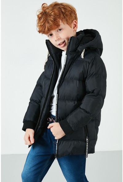 Lela İçi Peluş Astarlı Çıkarılabilir Kapüşonlu Şişme Mont Erkek Çocuk MONT 576220K