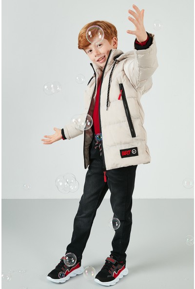 Lela İçi Peluş Astarlı Çıkarılabilir Kapüşonlu Şişme Mont Erkek Çocuk MONT 5763038