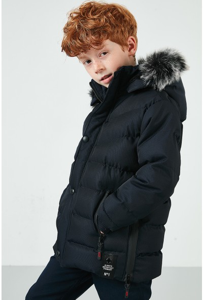 Lela Suni Kürklü Peluş Astarlı Çıkarılabilir Kapüşonlu Mont Erkek Çocuk MONT 5763028
