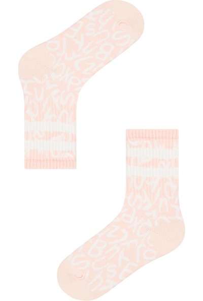 Penti Açık Pembe Pink Letters Soket Çorap Penti Açık Pembe Pink Letters Soket Çorap