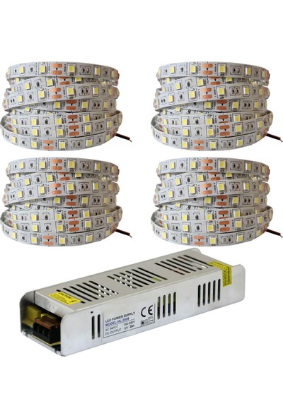 AmberLED 4040 Yeni Nesil Şerit LED 20 Metre Günışığı + 20 Amper 240W LED Trafo AmberLED 4040 Yeni Nesil Şerit LED 20 Metre Günışığı + 20 Amper 240W LED Trafo