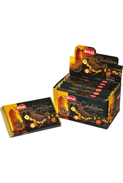 Bolçi Beyoğlu Çikolatası Bitter Fındıklı Tablet 150 gr Bolçi Beyoğlu Çikolatası Bitter Fındıklı Tablet 150 gr