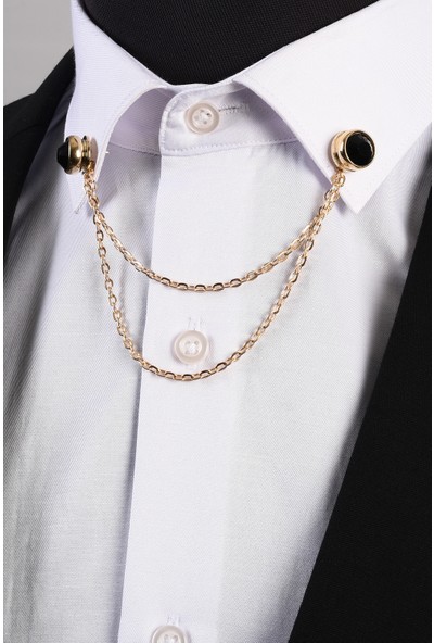 Esgue Taşlı Gömlek Yaka Iğnesi Esgue Taşlı Gömlek Yaka Iğnesi