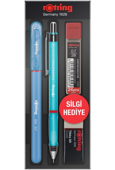 Rotring Visuclick + Jel Okul Seti 0.7 mm Mavi Rotring Visuclick + Jel Okul Seti 0.7 mm Mavi