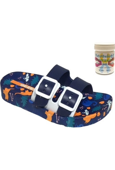 Hintohu Gzr Erkek Çocuk Plaj Ev Deniz Havuz Günlük TERLIK+50ML Topuk Çatlağı ve Nasır Giderici Krem Hediye