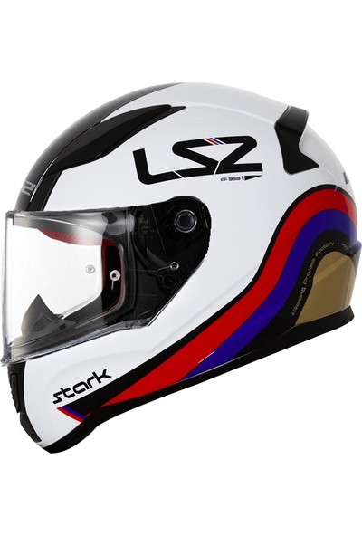 Ls2 Rapıd Stark Beyaz-Kırmızı-Mavi Kask Ls2 Rapıd Stark Beyaz-Kırmızı-Mavi Kask