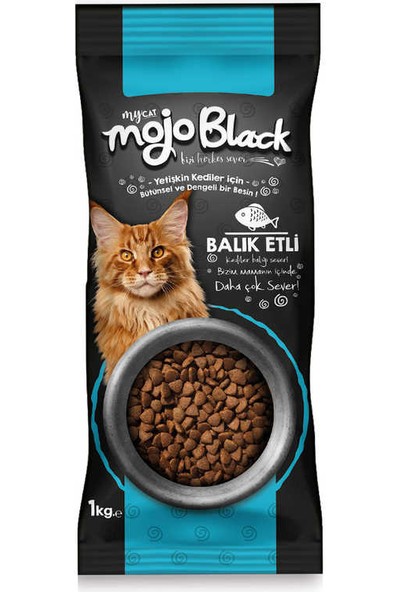 petzanya Mycat Mojo Black Balıklı Kedi Maması 1kg petzanya Mycat Mojo Black Balıklı Kedi Maması 1kg