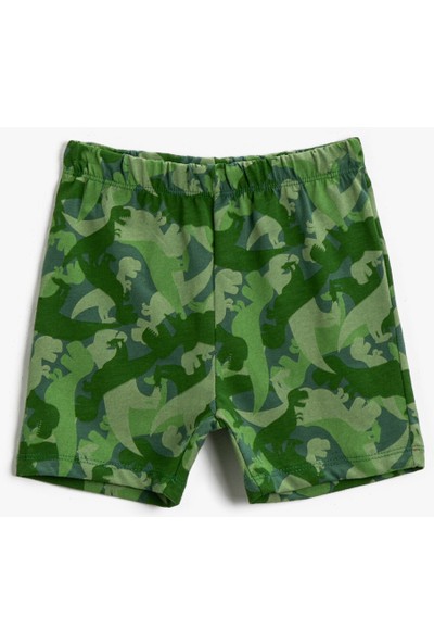Koton Erkek Bebek Dinazor Baskılı Şort Pamuklu