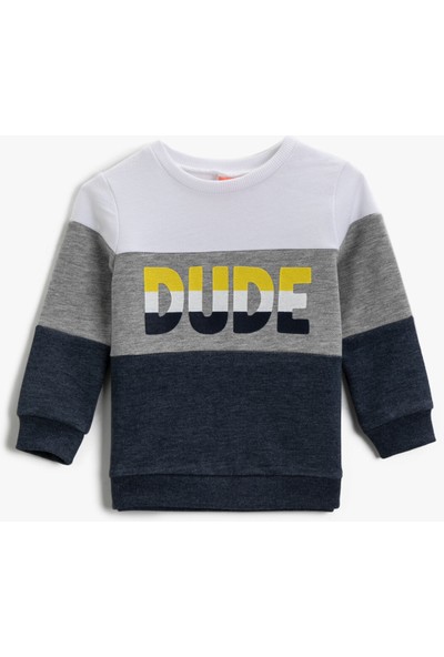 Koton Pamuklu Sweatshirts Yazılı Baskılı