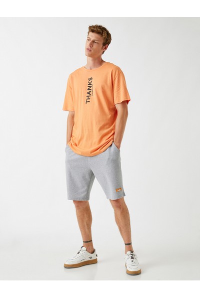 Koton Erkek Logolu Spor Bermuda Şort
