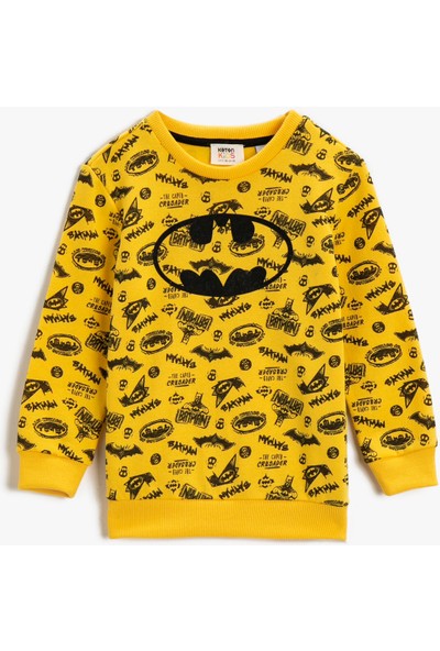 Koton Erkek Çocuk Batman Sweatshirt Lisanslı Baskılı