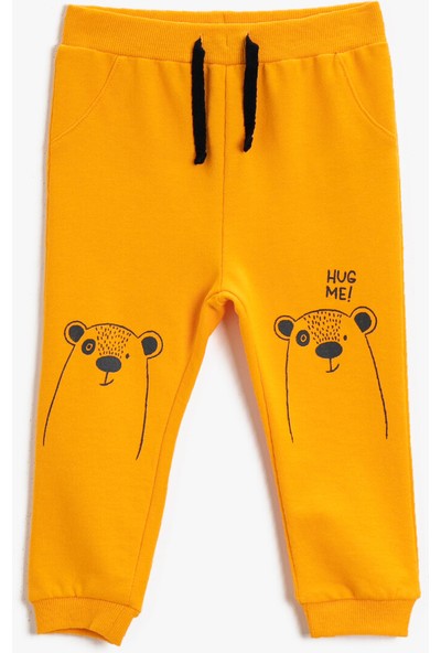 Koton Hayvan Baskılı Eşofman Altı Beli Bağlamalı Pamuklu Koton Hayvan Baskılı Eşofman Altı Beli Bağlamalı Pamuklu