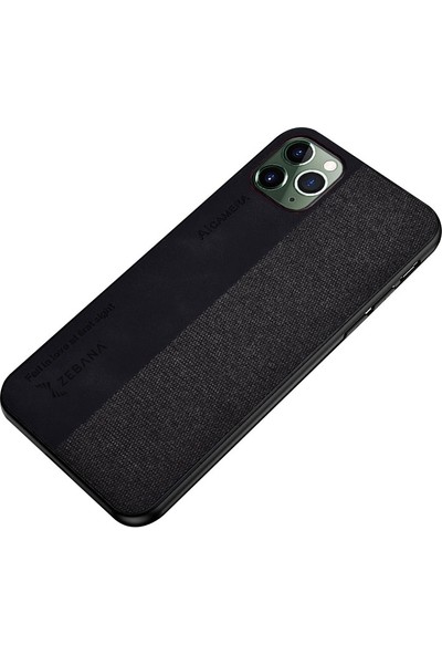 Zebana Apple iPhone 11 Pro Max Kılıf Zebana Kombin Silikon Kılıf Siyah