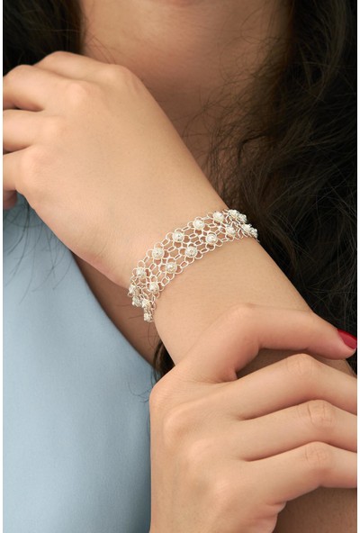 TMT Gümüş Telkari Kişniş Bileklik