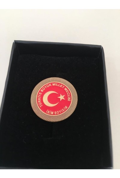 Bindal Hediyelik Kişiye Özel Tbmm Isimli Pirinç Yaka Rozeti