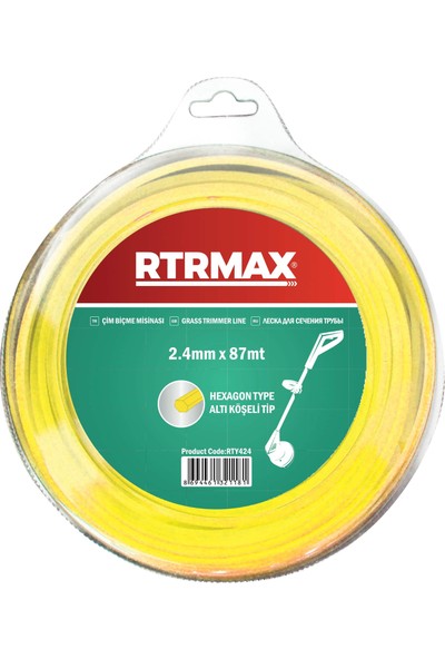 Rtrmax RTY439 Tırpan Misinası Sarı Altıköşe 4,0 MM*32M