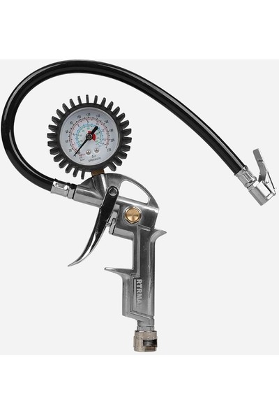 Rtrmax RH20501 Saatli Lastik Şişirme Tabancası Saatli- 33 cm Hortum-1/4''