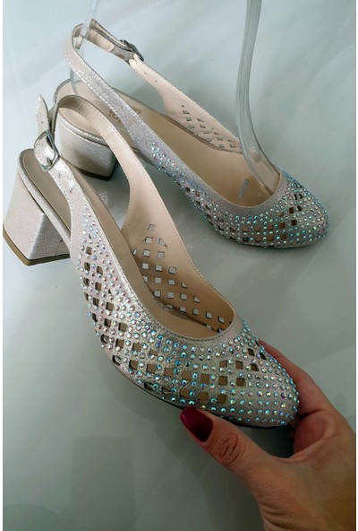 Topukla 118 Taşlı Kapalı Abiye Ayakkabı